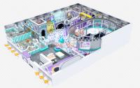 China 650 Squares Indoor Playground Equipment Purple Indoor Play Equipment For Kindergarten for sale