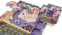 China Customizable Indoor Playground Equipment 500 Squares Commercial Indoor Play Structures Purple for sale