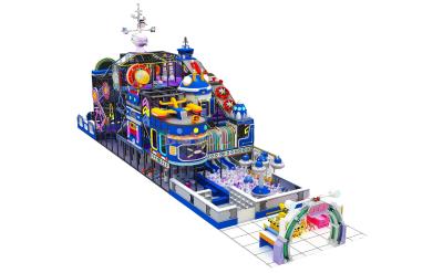 China Blue Interstellar Children's Indoor Playground With Space Exploration Theme for sale
