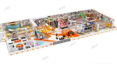 China 800 sqm Indoor Sports Playground with Trampoline Park  Modern Trendy Activity Center for Kids for sale
