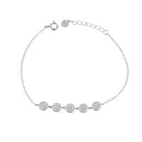 China Custom Chain 925 Sterling Silver CZ Jewelry Bracelet Micro Inset High Polished for sale