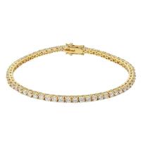 China 5A Crystal S925 Silver Tennis Bracelets Clear 3mm Bangle Friendship Day Band for sale