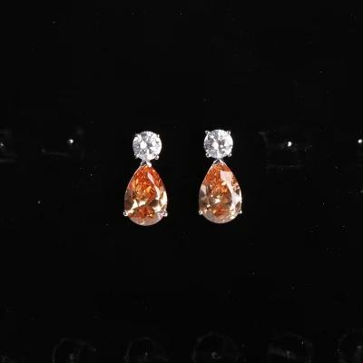 China Wholesale Crystal 925 Sterling Silver Stud Earrings Teardrop Small White CZ Daily Jewelry for sale