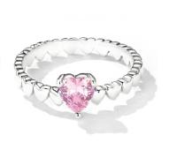 China Jewelry Gifts 925 Sterling Silver Band Ring , Cute Sterling Silver Love Ring for sale