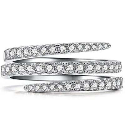 China Round Shaped 925 Silver Cz Rings , Zirconia Wedding Diamonds Engagement Ring for sale