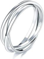 China Thin Sterling 925 Silver CZ Rings , 4.20g Solid Sterling Silver Rings for sale