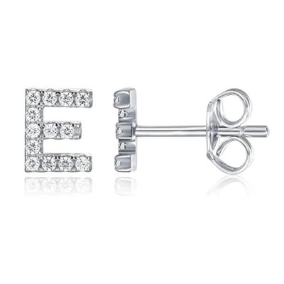 China Square Zirconia 925 Sterling Silver Earrings , 0.8g Sterling Silver Studs for sale