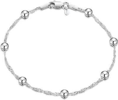 China 925 Sterling Silver Ball Bead Women's Bracelet Fashion Temperament for sale