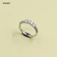 China Pear Shaped AAA CZ 925 Silver Ring Prong Setting 2mm Band Fine Jewelry for sale