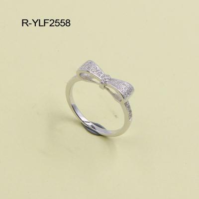 China Elegant Clear Cubic Zirconia Sterling Silver Rings Fine Jewelry Band For Women for sale