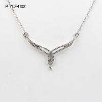 China Yujinfu 18K Gold Diamond Necklace with 1.00 Carat Princess Cut and 18-Inch Adjustable Chain for sale