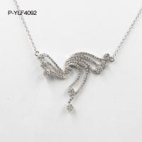 China Yujinfu 18K Gold Diamond Necklace with 1.00 Carat Princess Cut and 18-Inch Adjustable Chain for sale