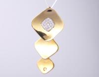 China 18K Yellow Gold Princess Cut Diamond Necklace 1.00 Carat with 18 Inch Chain and Custom OEM Options for sale