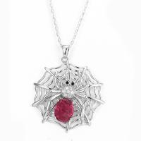 China Customized Round Marquise Gemstone Pendant S925 Logo Engraved Silver Necklace for sale