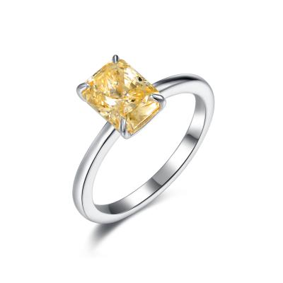 China Yujinfu 925 Silver Gemstone Ring with 6mm Natural Citrine and AAA Cubic Zirconia - 2.5g Lightweight Fashion Jewelry for Women for sale