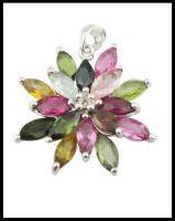 China 925 Silver Gemstone Pendant On Bolo Chain Necklace For Fashion-forward Ladies for sale