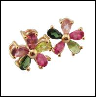 China Cushion Gemstone Sterling Silver Earrings For Women - Casual And Party Wear for sale