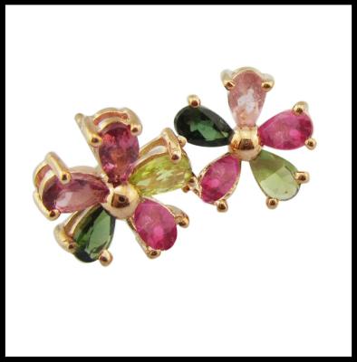 China Cushion Gemstone Sterling Silver Earrings For Women - Casual And Party Wear for sale