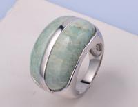 China Rhodium Plated 925 Silver Gemstone Rings For Casual Party And Anniversary Wear for sale