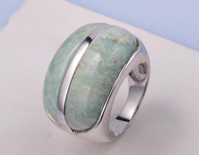China Rhodium Plated 925 Silver Gemstone Rings For Casual Party And Anniversary Wear for sale