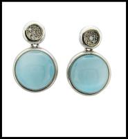 China Colorful Gemstone Stud Earrings Lightweight Sterling Silver Jewelry For Women for sale
