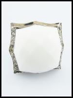 China 925 Sterling Silver Irregular Shape White Agate Rings For Women Sterling Silver Rings With Stones for sale