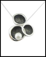 China Pearl Round White Pearl Classic Style Silver 925 Jewelry Set with AAA CZ and Rhodium Plating  Sterling Silver Wedding for sale