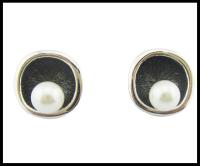 China Pearl Round White Pearl Classic Style Silver 925 Jewelry Set with AAA CZ and Rhodium Plating  Sterling Silver Wedding for sale