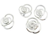 China Rhodium Plated Silver 925 Jewelry Set with 7 US Size Ring Now for sale