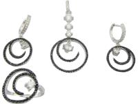 China Rhodium Plated Silver 925 Jewelry Set with 7 US Size Ring Now for sale