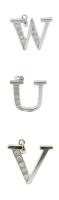 China 1.25mm/1.5mm Stones Affordable Silver Pendant for Daily Wear Crystal pendant light alphabet letter charms for sale