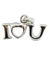China I LOVE U Pendant Sparkling Sterling Silver A Z Alphabet Pendant pieces of jewelry Love Story Iced out pendant for sale