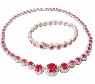 China Lead Free 925 Sterling Silver Heart Necklace with 18 Inch Chain and A-Grade Cubic Zirconia for Casual Wear for sale