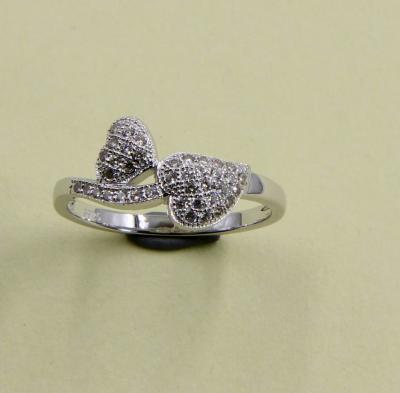 China Heart Leaf CZ AAA Stackable Ring 925 Sterling Silver CZ Rings Pear/ Oval/ Round/ Chevron/ Heart Cut CZ Gemstone Ring for sale