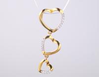 China 18K Gold Geometric Series Pendant Zirconia Cross Necklace 925 Silver CZ Pendant for sale