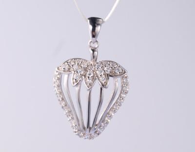 China Geometric 18K Gold Cross Pendant With Zircon Stones 1.25mm/1.5mm for sale