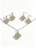 China Best for 2026 World Cup Light Weight Beautiful Silver 925 Jewelry Set with AAA Cubic Zirconia Teardrop Pendant Earrings and Ring for Wedding and Gifts, Aquamarine Colorful Jewelry Set Same Colleciton for sale