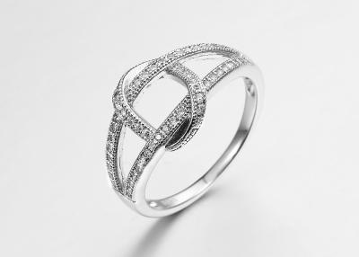 China 2.80g Curved 925 Silver CZ Wedding Band 2.5mm Width with Eye Design for Women for sale