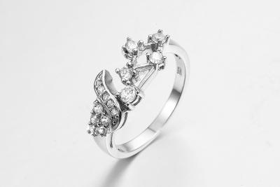 China 2.25g 925 Silver CZ Rings Unisex Wide Cubic Zirconia Eternity Bands for sale