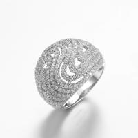 China Geometrical Shape 925 Sterling Silver CZ Zircon Ring Custom Rings for sale