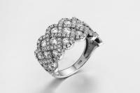 China Yujinfu 925 Sterling Silver Knot Ring with Cubic Zirconia 4.93g Weight in Multiple Plating Options for sale