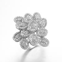 China Symbol of Power 925 Sterling Silver CZ Irregular Pattern Decoration Rings for sale