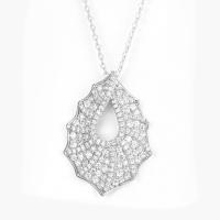 China Yujinfu 925 Silver CZ Bridal Earrings 7.5g Fan Shaped with 0.9-2.0mm Stones for Wedding and Anniversary for sale