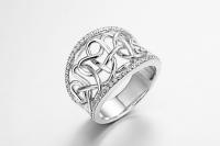 China 5.81 Grams Silver Wedding Anniversary Rings ODM Oval Cubic Zirconia Ring for sale