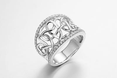 China 5.81 Grams Silver Wedding Anniversary Rings ODM Oval Cubic Zirconia Ring for sale