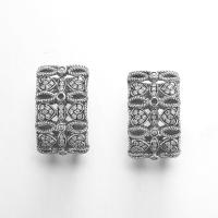 China Knot and Heart 925 Sterling Silver CZ Earrings with 7.68g Stone Weight and Multiple Plating Options for sale