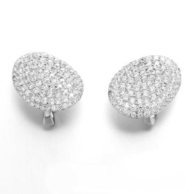 China Shield Studs I 925 Silver CZ Birthstone Earrings 5.04g Protective Round Shield Design for sale