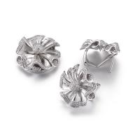 China Morning Glory 925 Silver CZ Flower Earrings 8.5g per Pair with Custom Logo and Multiple Plating Options for sale