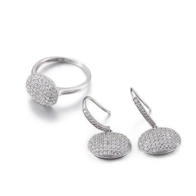China Shield Studs II 925 Silver CZ Earrings 5.04g with Protective Design and Multiple Plating Options for sale