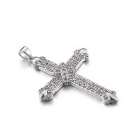 China Overlap II 925 Silver Cross Pendant with 1.3mm CZ Stones and 1.90 Gram Weight for sale
